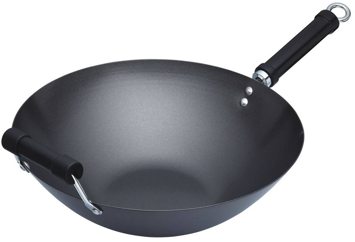KitchenCraft Oriental Carbon Steel Non-Stick Wok | Downtown