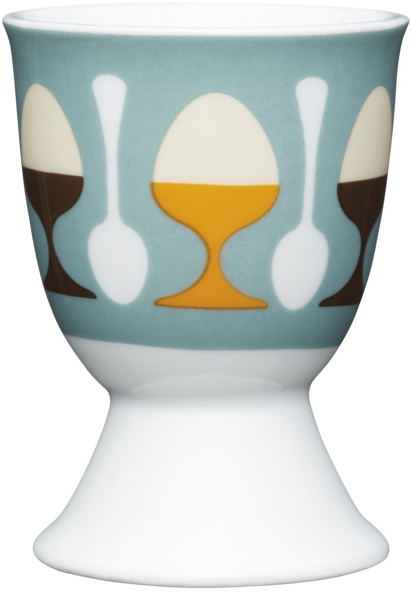 KitchenCraft Porcelain Egg Cup Retro Eggs | Downtown