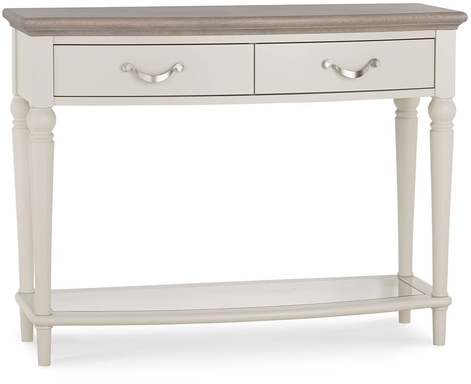 Montreal Console Table - Grey Washed Oak & Soft Grey | Downtown