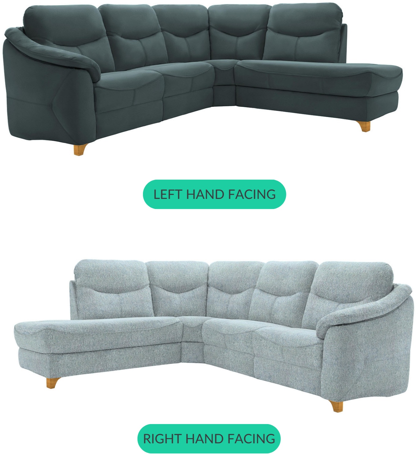 G Plan Jackson 4 Seater Corner Sofa With Chaise | Downtown