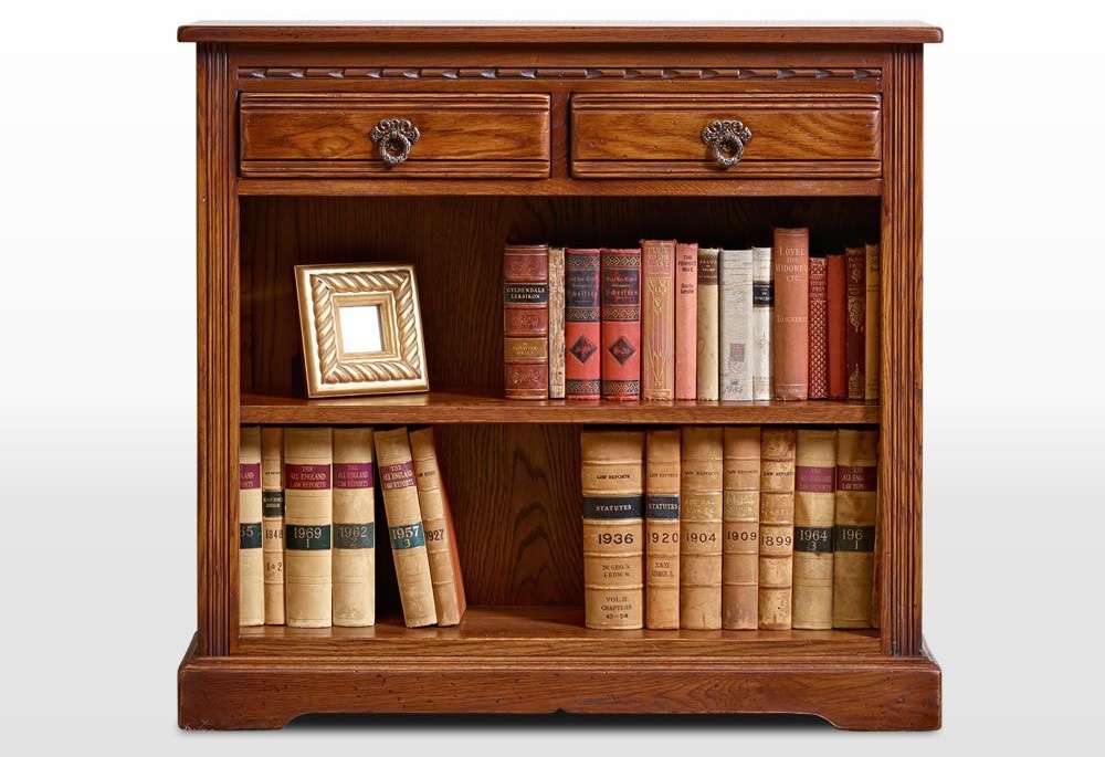 Wood Bros Old Charm Low Open Bookcase With Drawers (OC2792) | Downtown