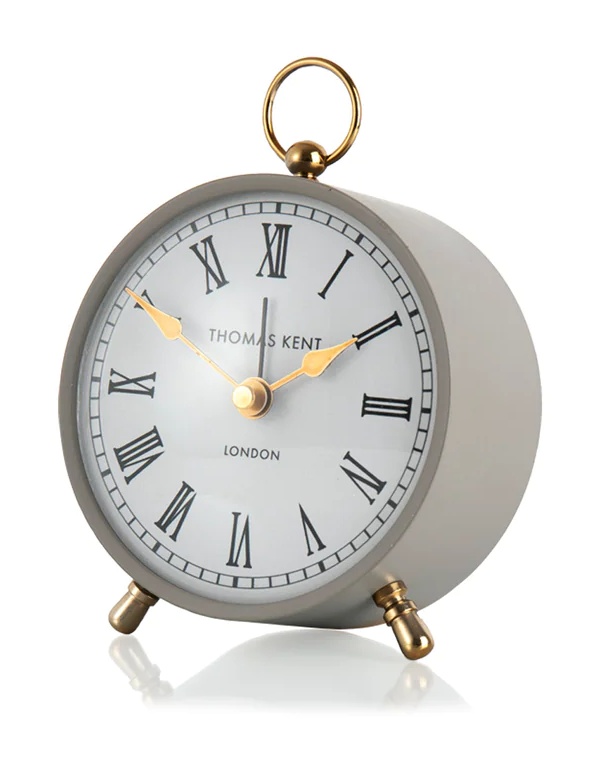Thomas Kent 4' Wren Alarm Mantel Clock - Dove | Downtown