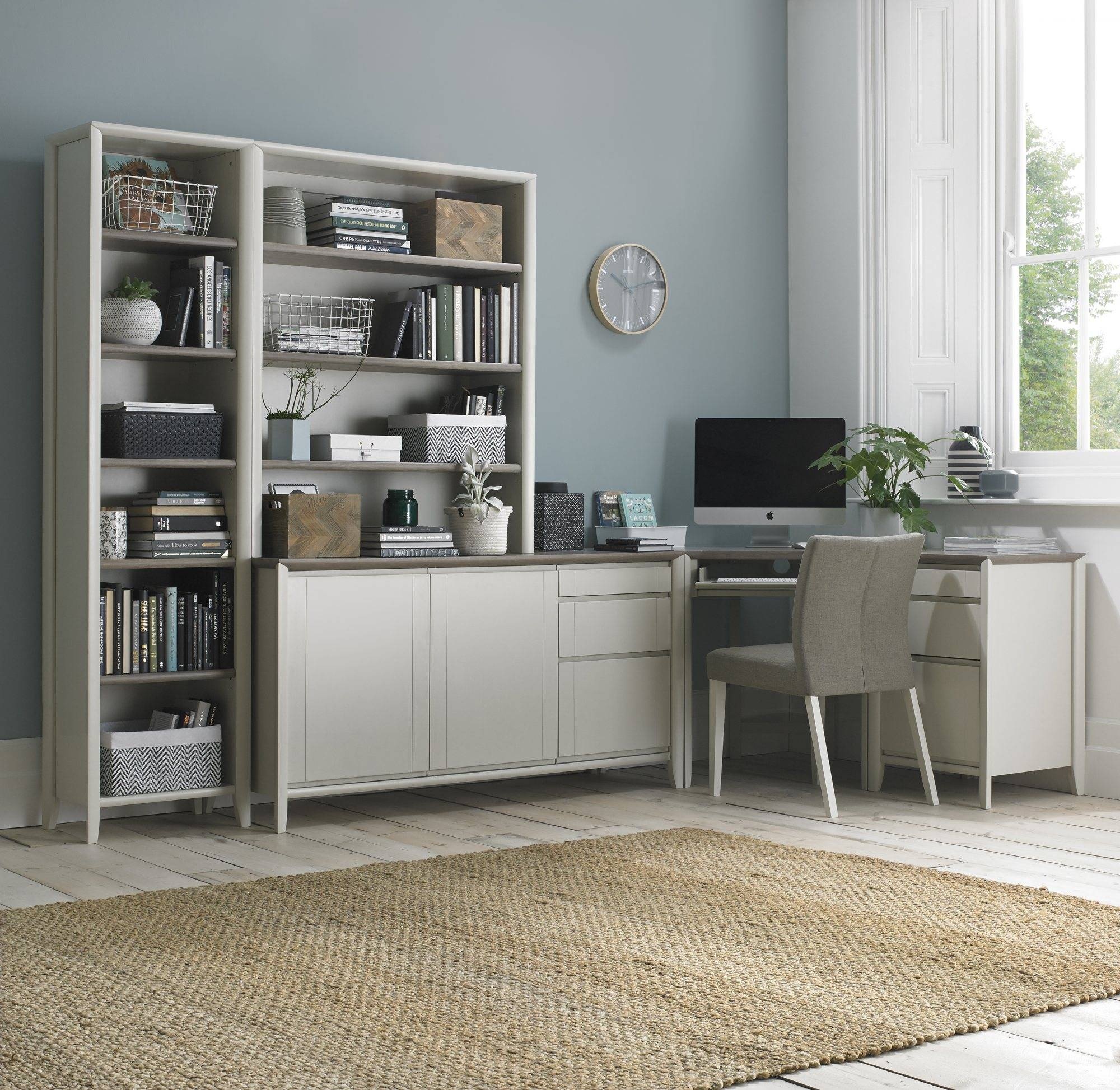 Brampton Grey Corner Desk | Downtown