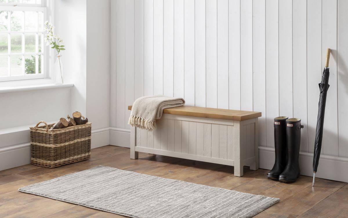 Thin storage bench store