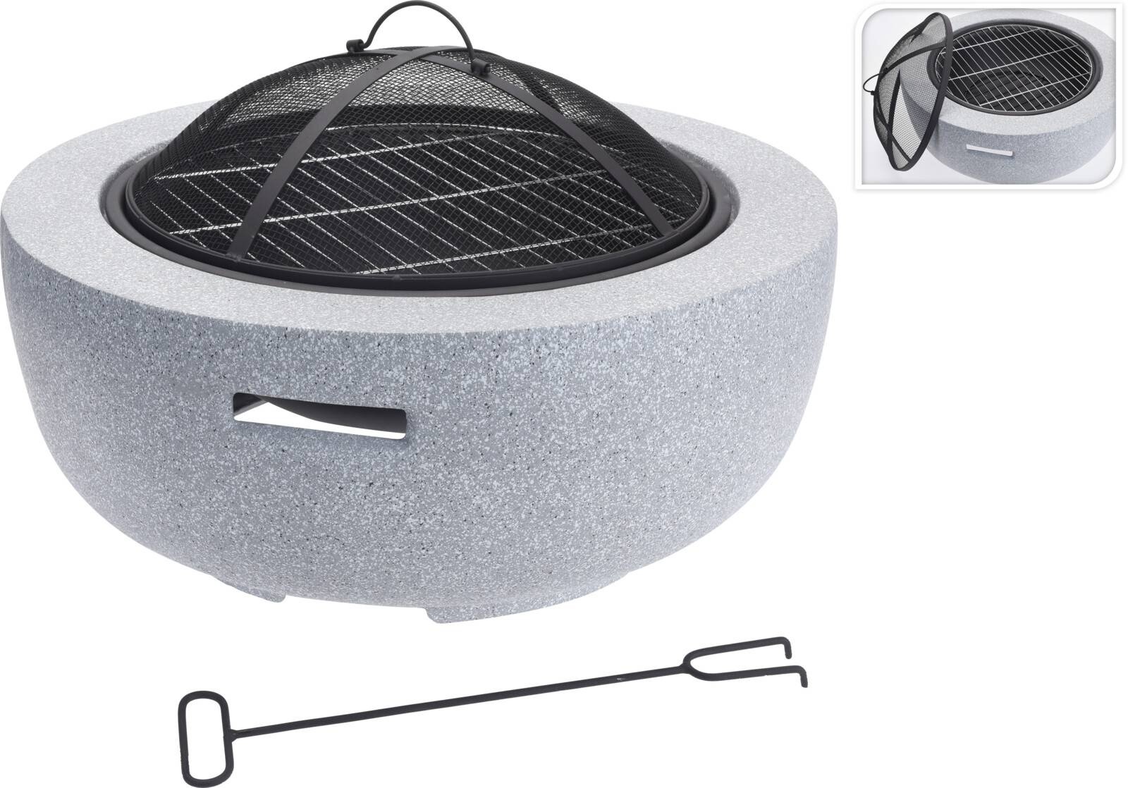 Koopman Rome Fire Bowl MgO With BBQ Rack | Downtown
