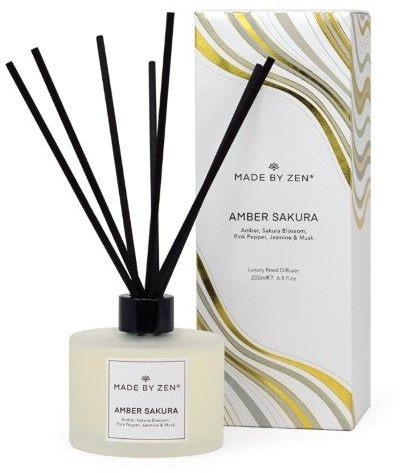 Made by Zen Amber Sakura Luxury Reed Diffuser | Downtown