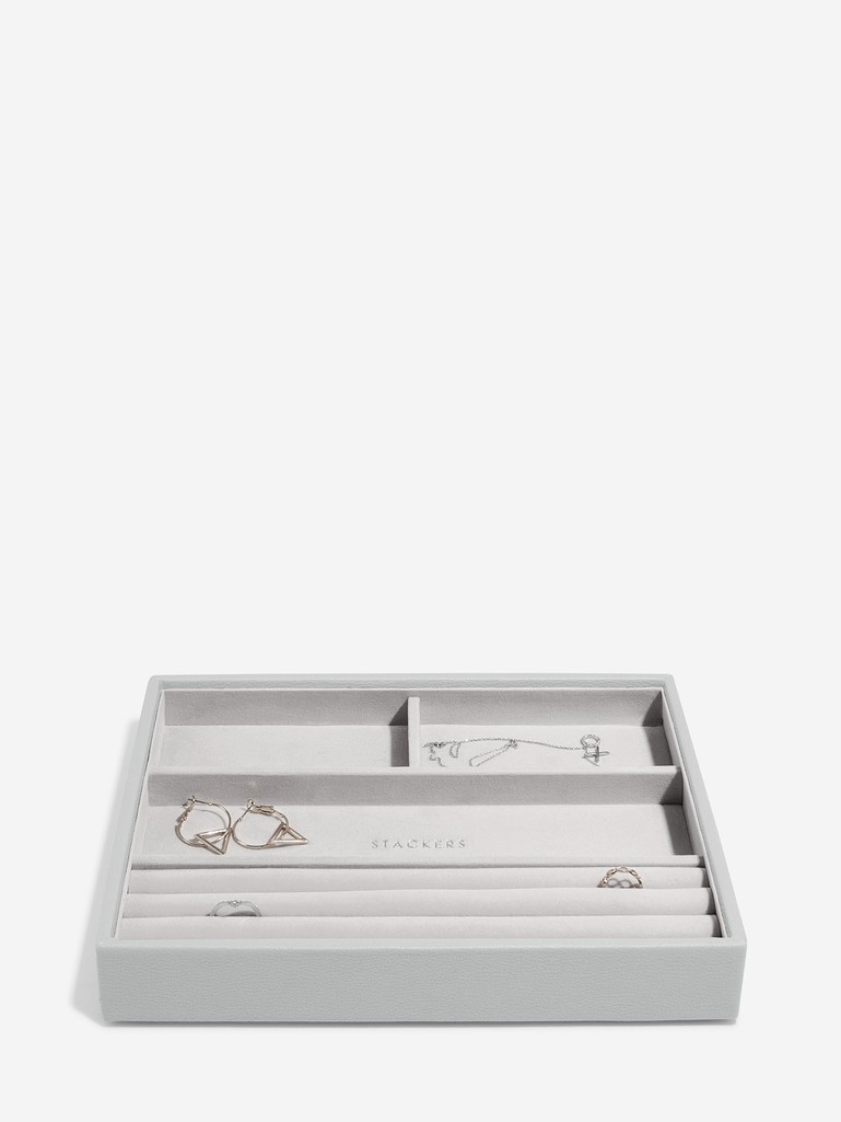 Stackers Pebble Grey Classic Ring & Bracelets Layer | Downtown