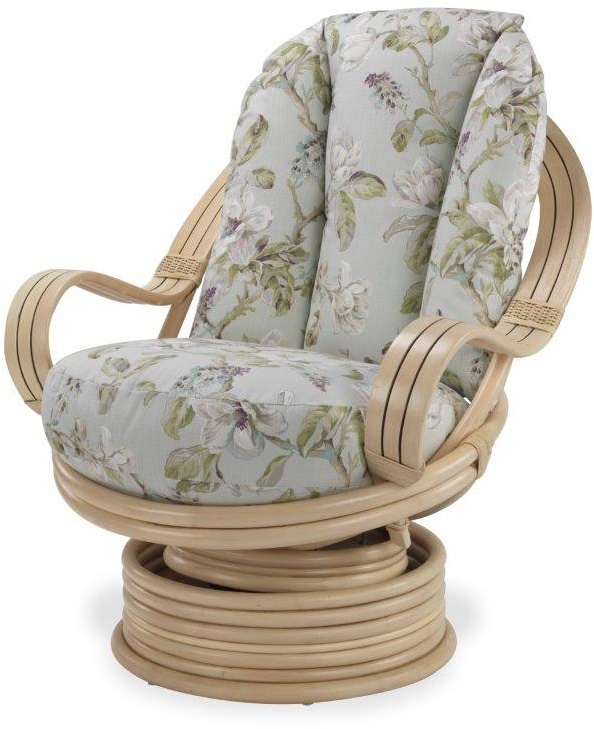 Desser Light Oak Laminated Swivel Rocker Chair | Downtown