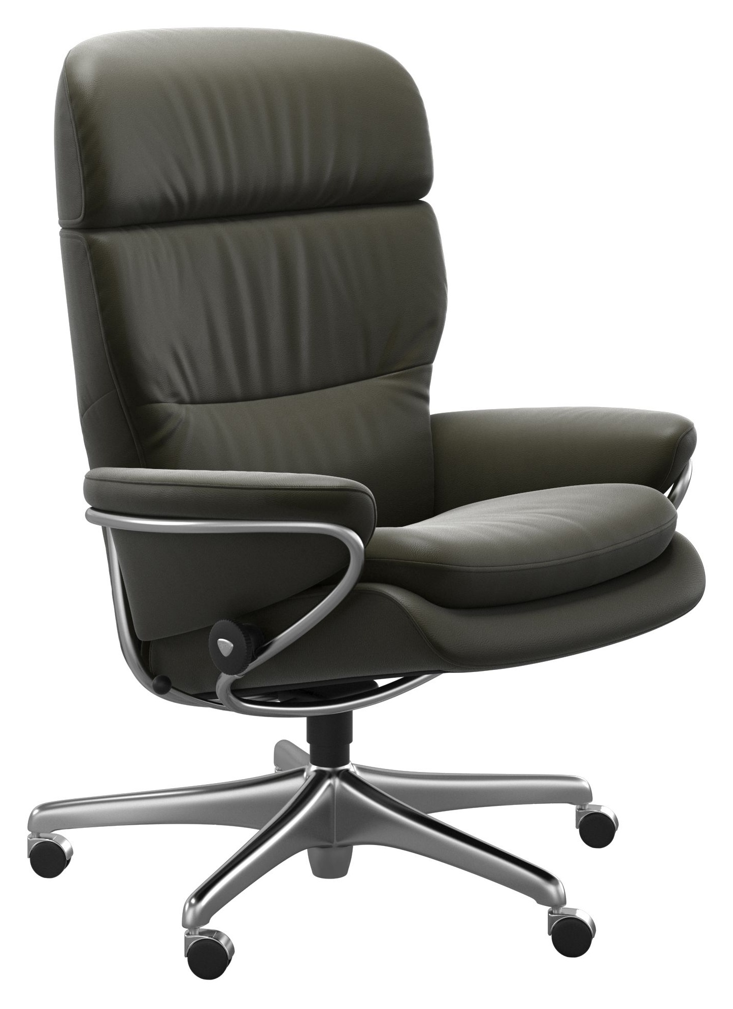 Stressless Rome With Adjustable Headrest Office Chair Steel Base | Downtown
