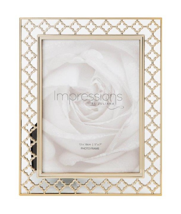 Lattice Cut Metal Photo Frame 5" x 7" | Downtown
