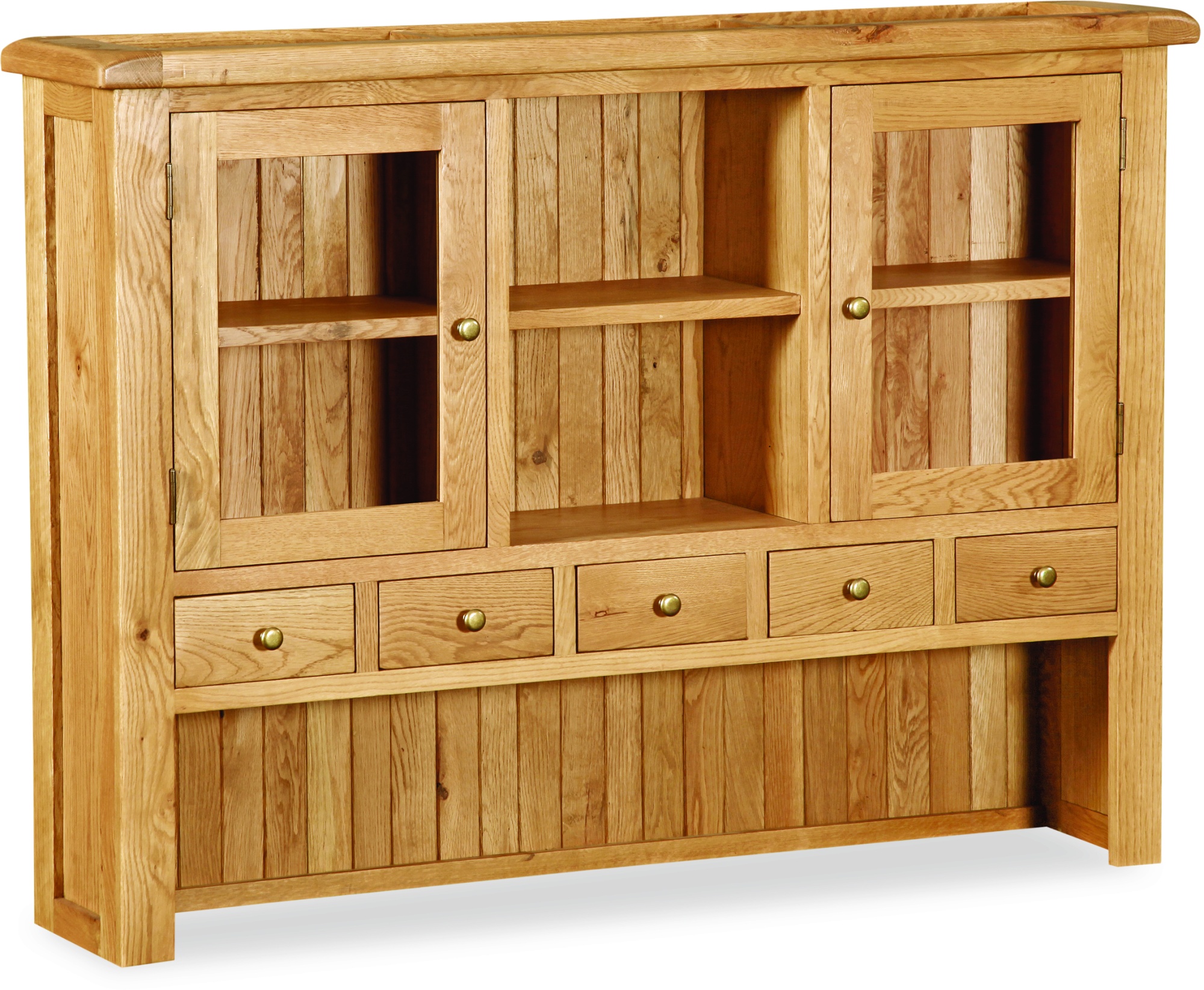 Ascot Rustic Oak Large Hutch | Downtown