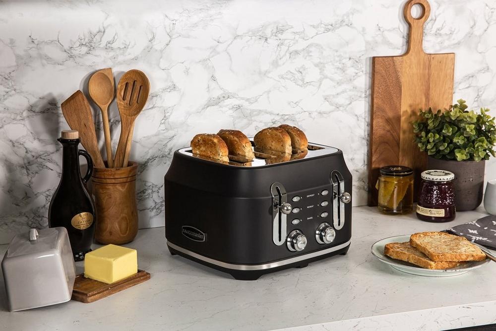 Rangemaster RMCL4201BK Classic 4 Slice Toaster - Black | Downtown