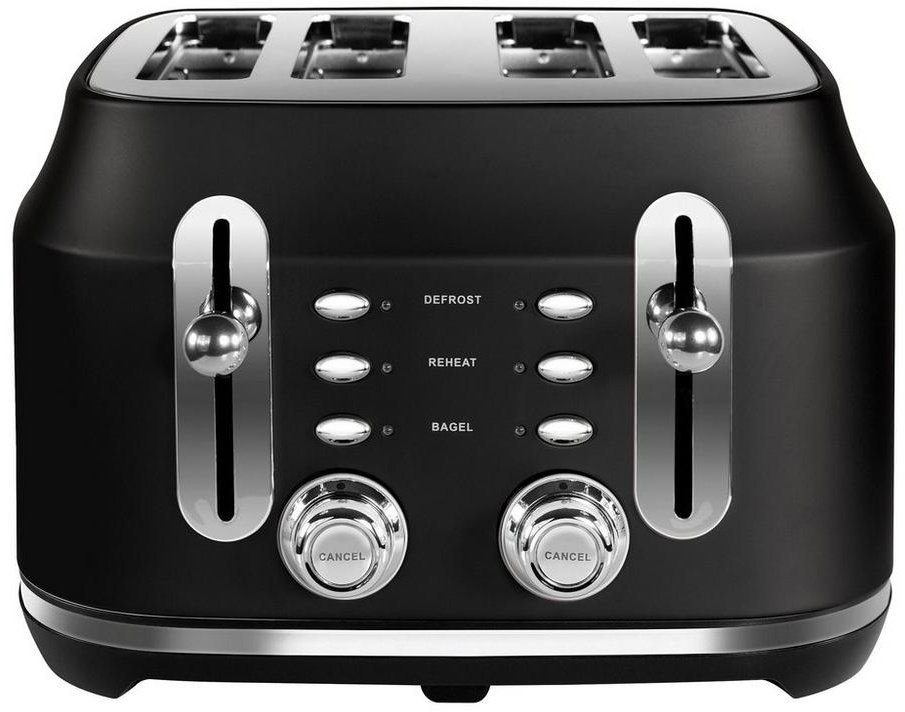 Rangemaster RMCL4201BK Classic 4 Slice Toaster - Black | Downtown