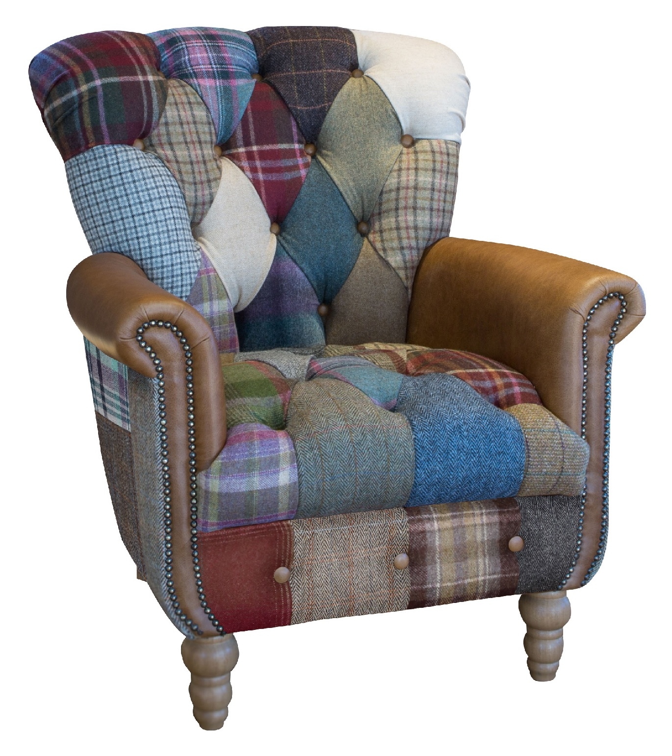 Jester Harlequin Patchwork Accent Chair | Downtown