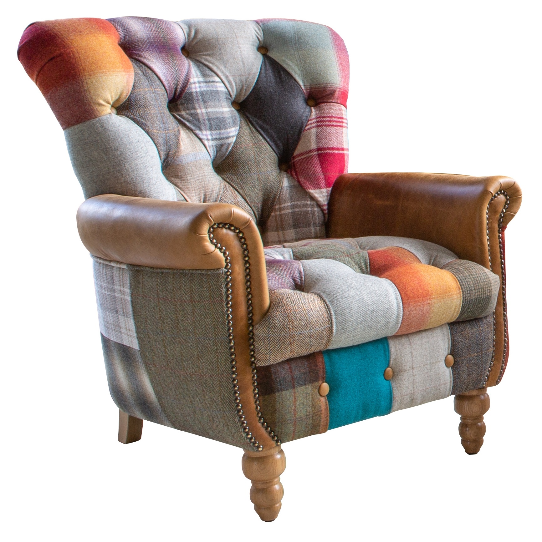 Jester Harlequin Patchwork Accent Chair | Downtown