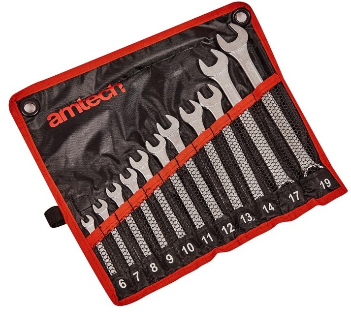 Amtech 11 piece combination spanner set with storage pouch| Downtown