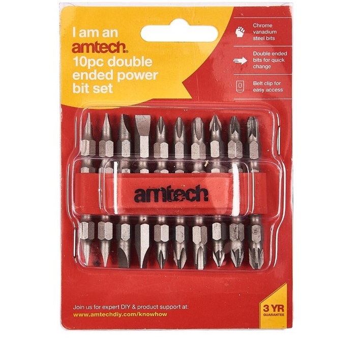 Amtech 10 Piece double ended power bit set| Downtown