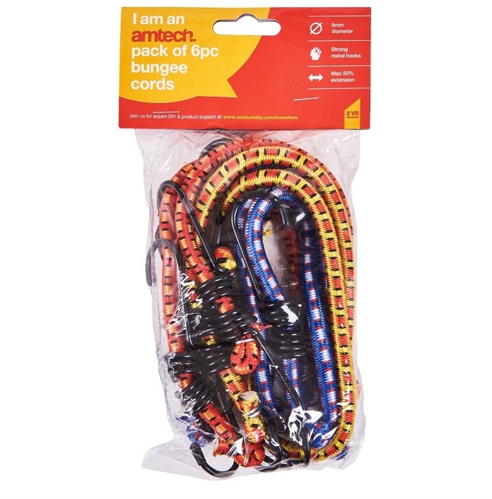 Amtech Assorted bungee cords (6 pack)| Downtown