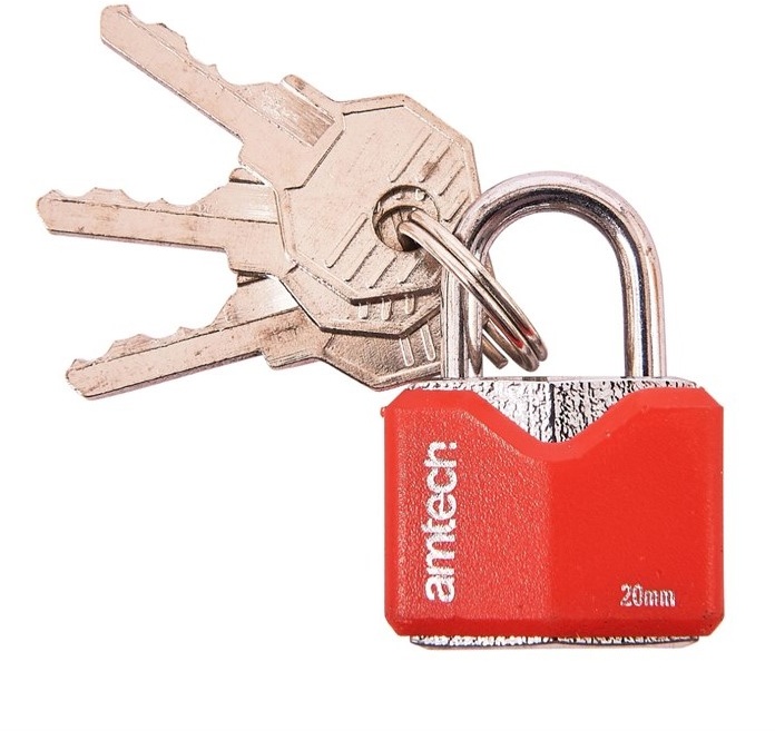 Amtech 20mm Rhombic chrome plated iron padlock| Downtown