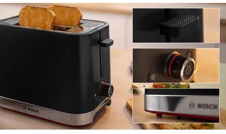 Bosch TAT4M223GB 2 Slice Toaster - Black | Downtown