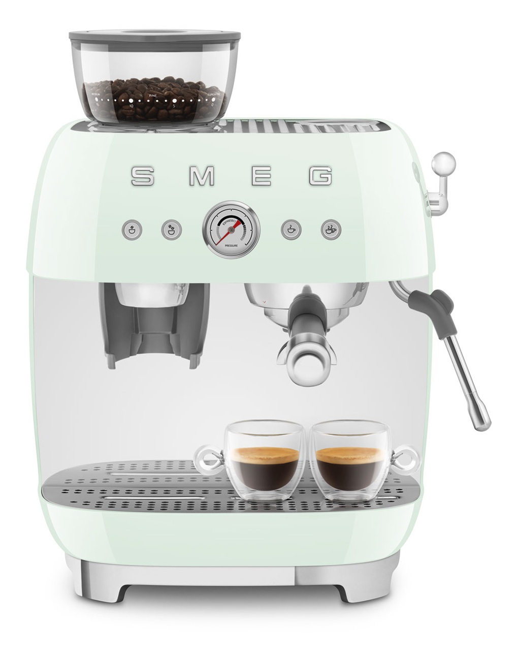 Smeg EGF03PGUK 50S Style Retro EGF03 Bean-To-Cup Espresso Coffee Machi ...