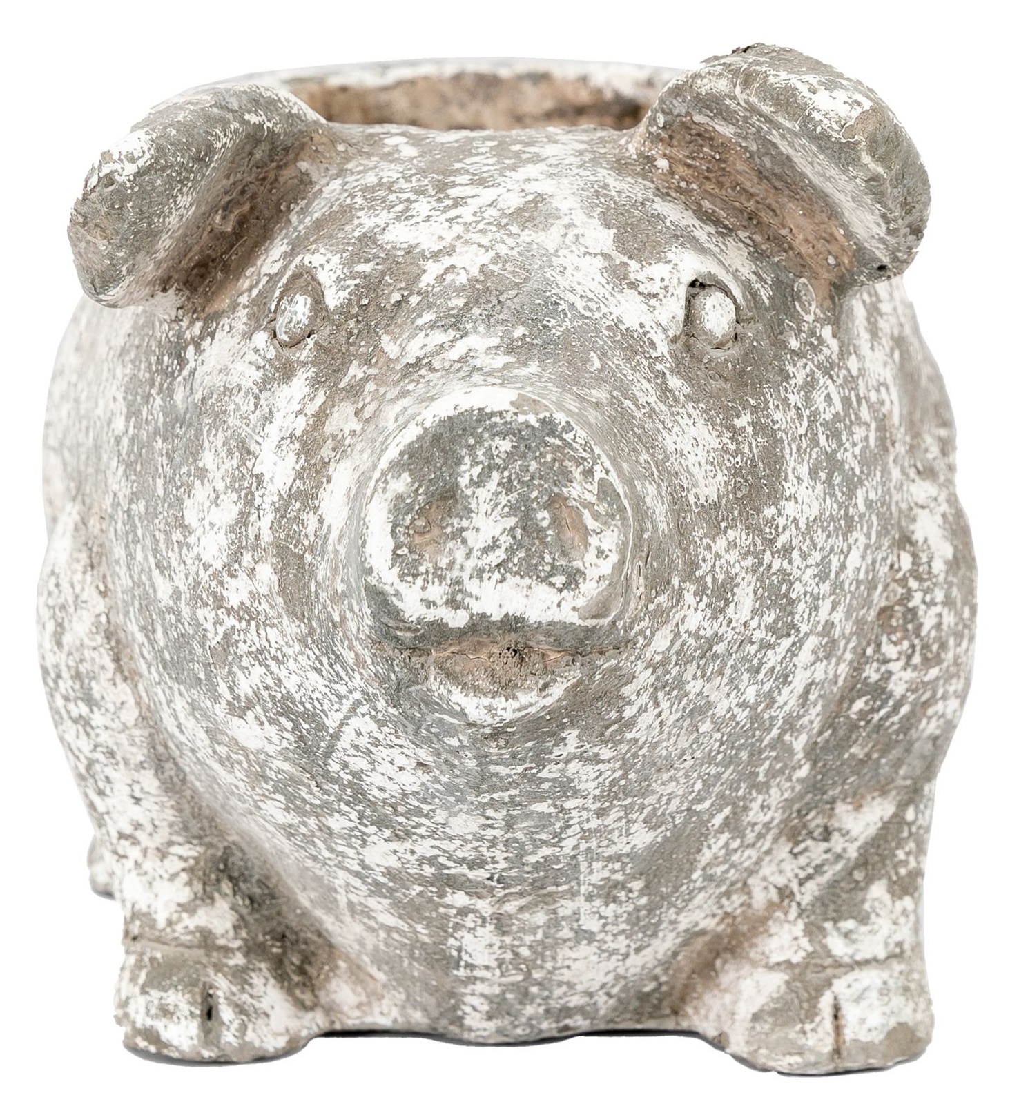 Pig Cement Planter Large - Antique White | Downtown