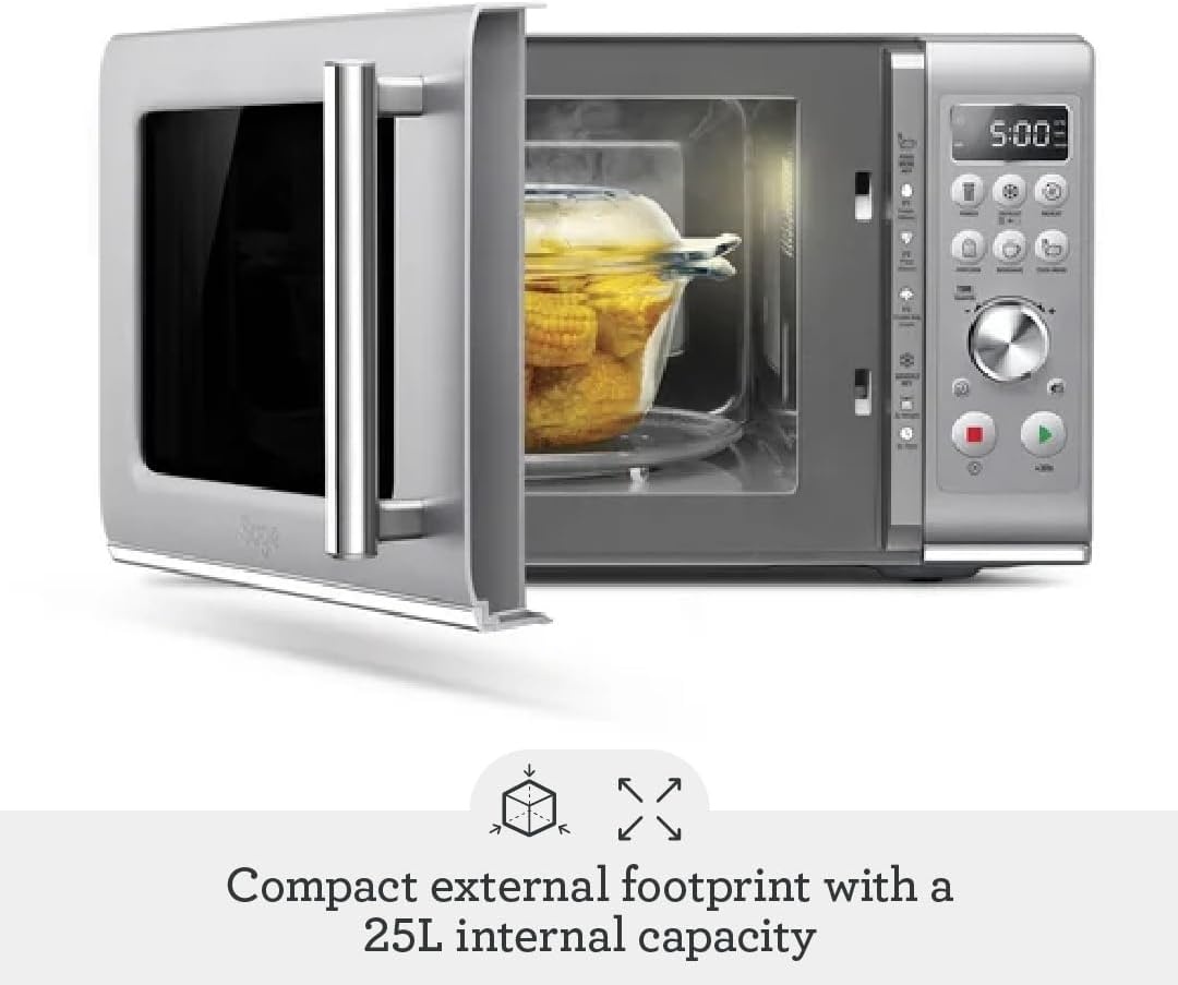 Sage SMO650SIL The Compact Wave 25L Microwave - Silver | Downtown