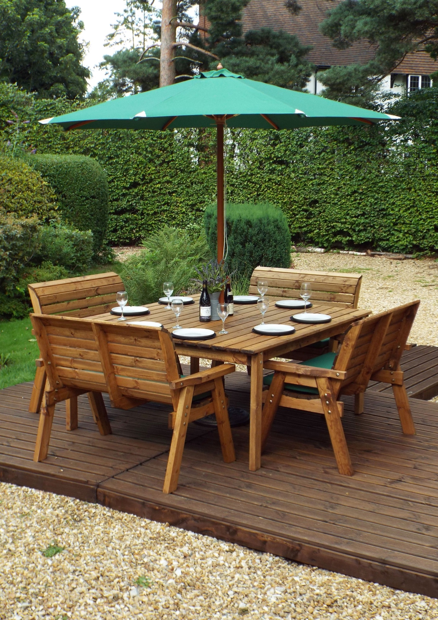 Charles Taylor 8 Seater Square Table & Bench Set | Downtown