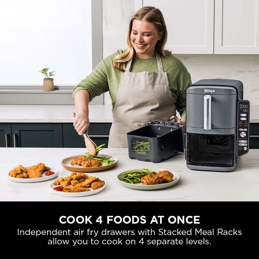 Ninja SL400UK Double Stack XL Air Fryer 9.5L - Grey | Downtown