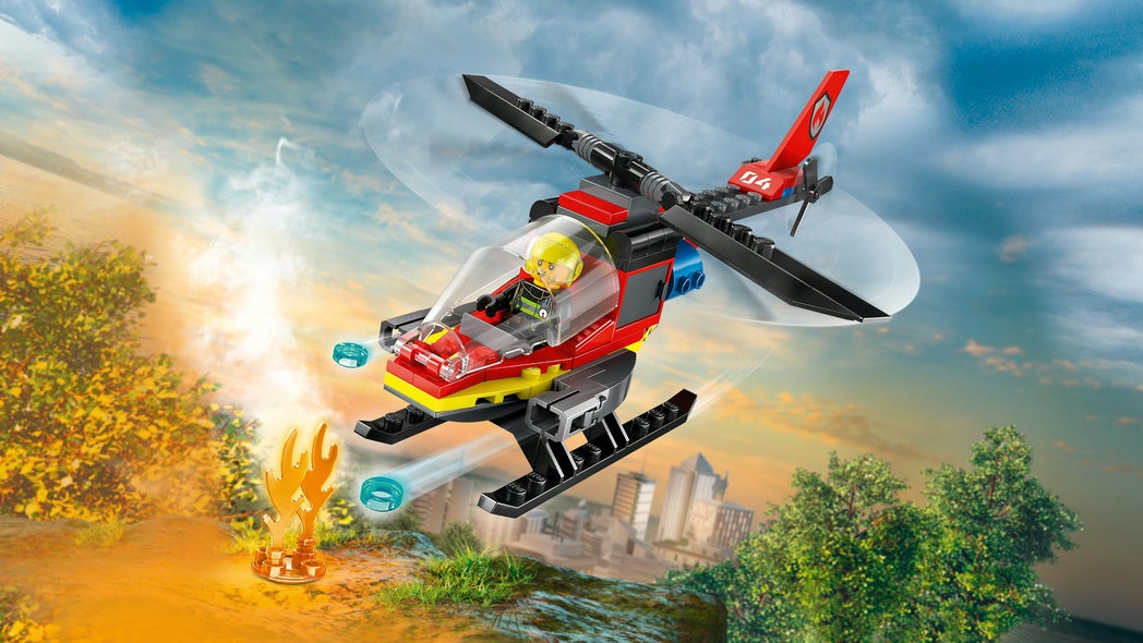 LEGO City 60411 Fire Rescue Helicopter | Downtown