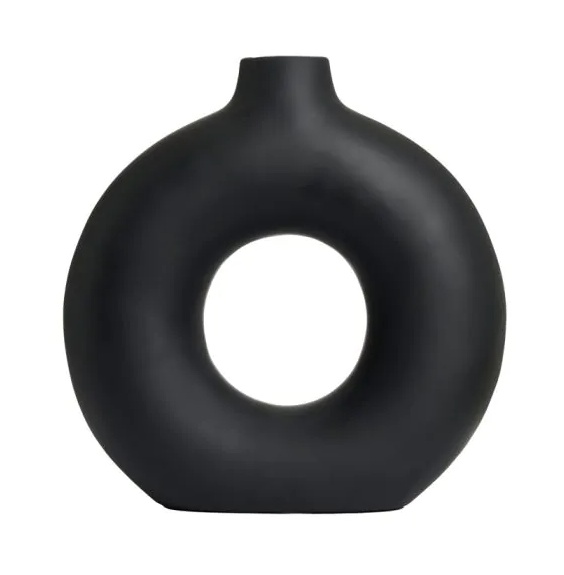 BHS Holey Ceramic Vase - Black | Downtown
