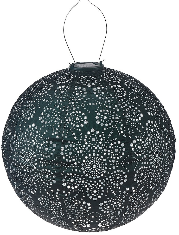 Lumiz Round Solar Lantern - 40cm - Fiore - Green | Downtown