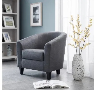 Julian Bowen Hugo Tub Chair - Slate Grey | Downtown