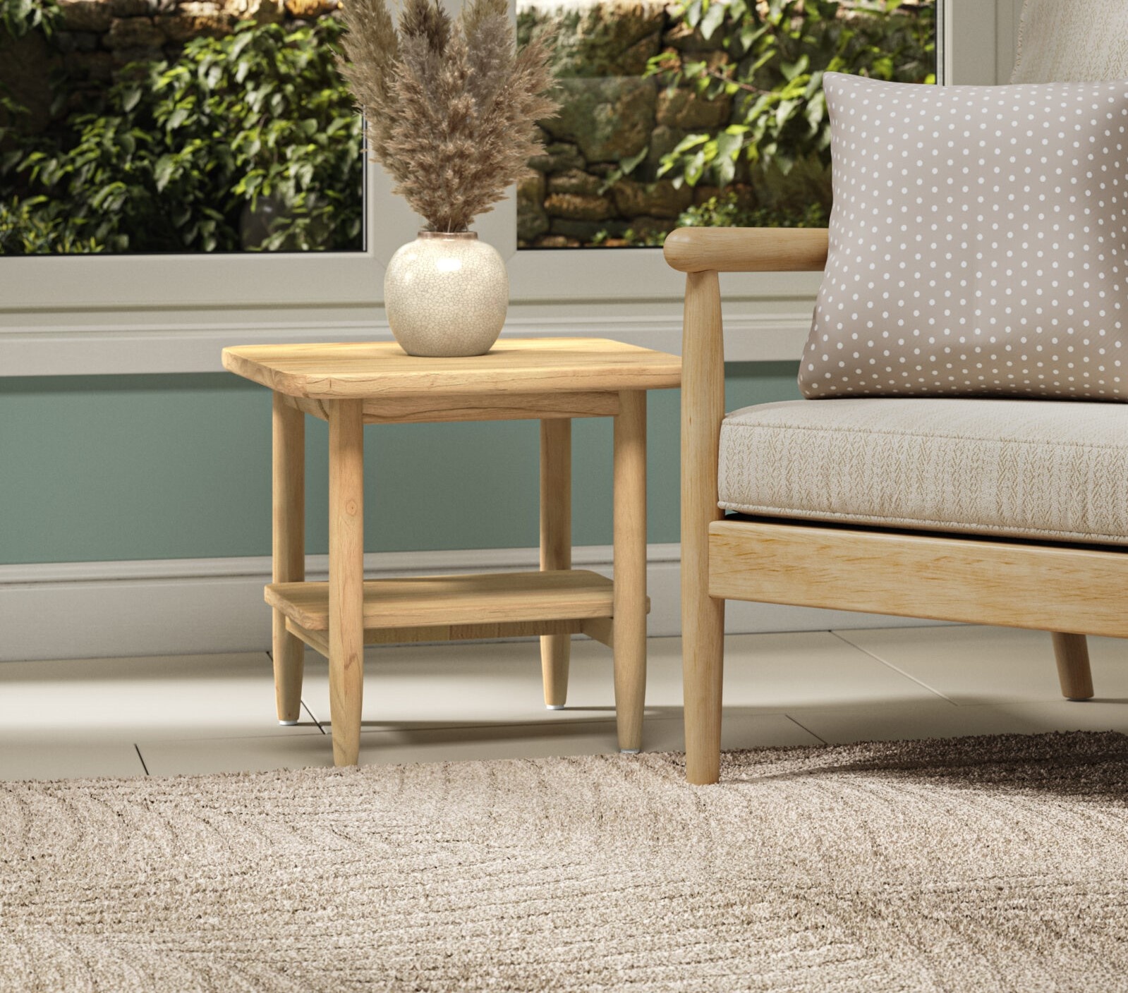 Daro Dorchester Martinique Wooden Top Side Table | Downtown