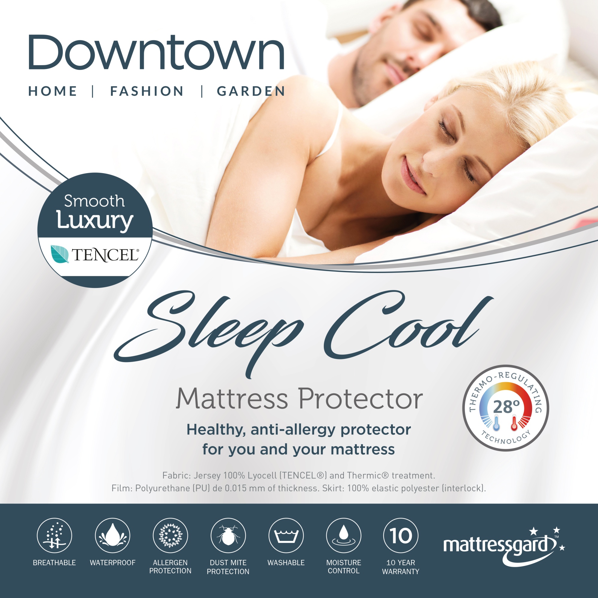 Mattressgard Sleep Cool Mattress Protector | Downtown