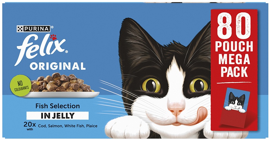 Felix Original Fish Selection in Jelly Wet Cat Food - 80 x 85g | Downtown