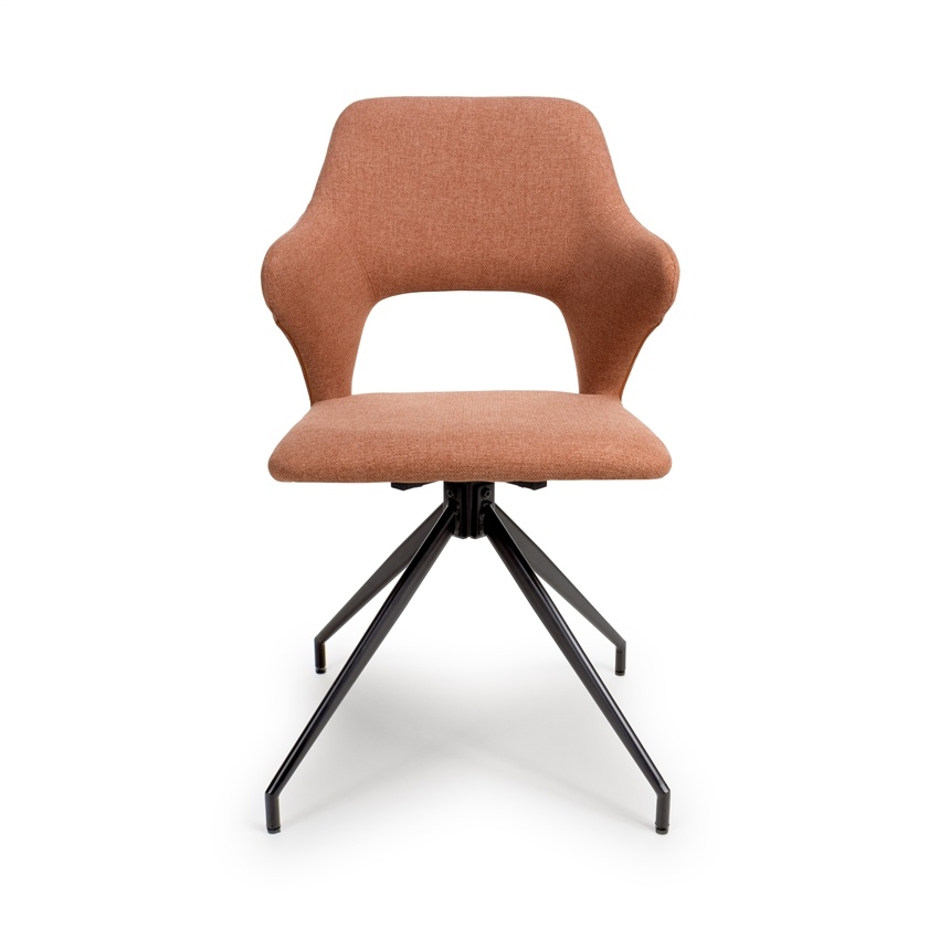 Scott Fabric Dining Chair - Brick | Downtown