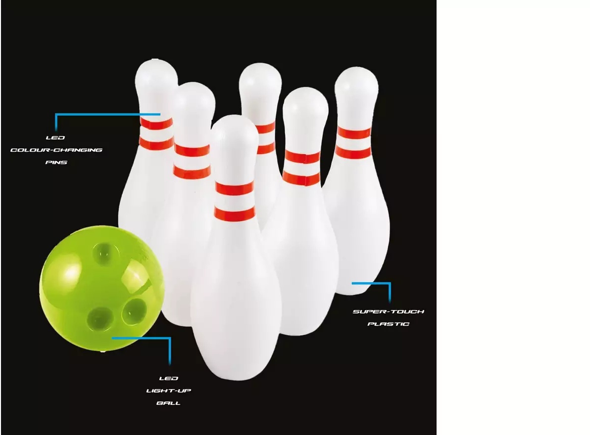 Golden Bear Glow Games Light-Up Bowling Set | Downtown