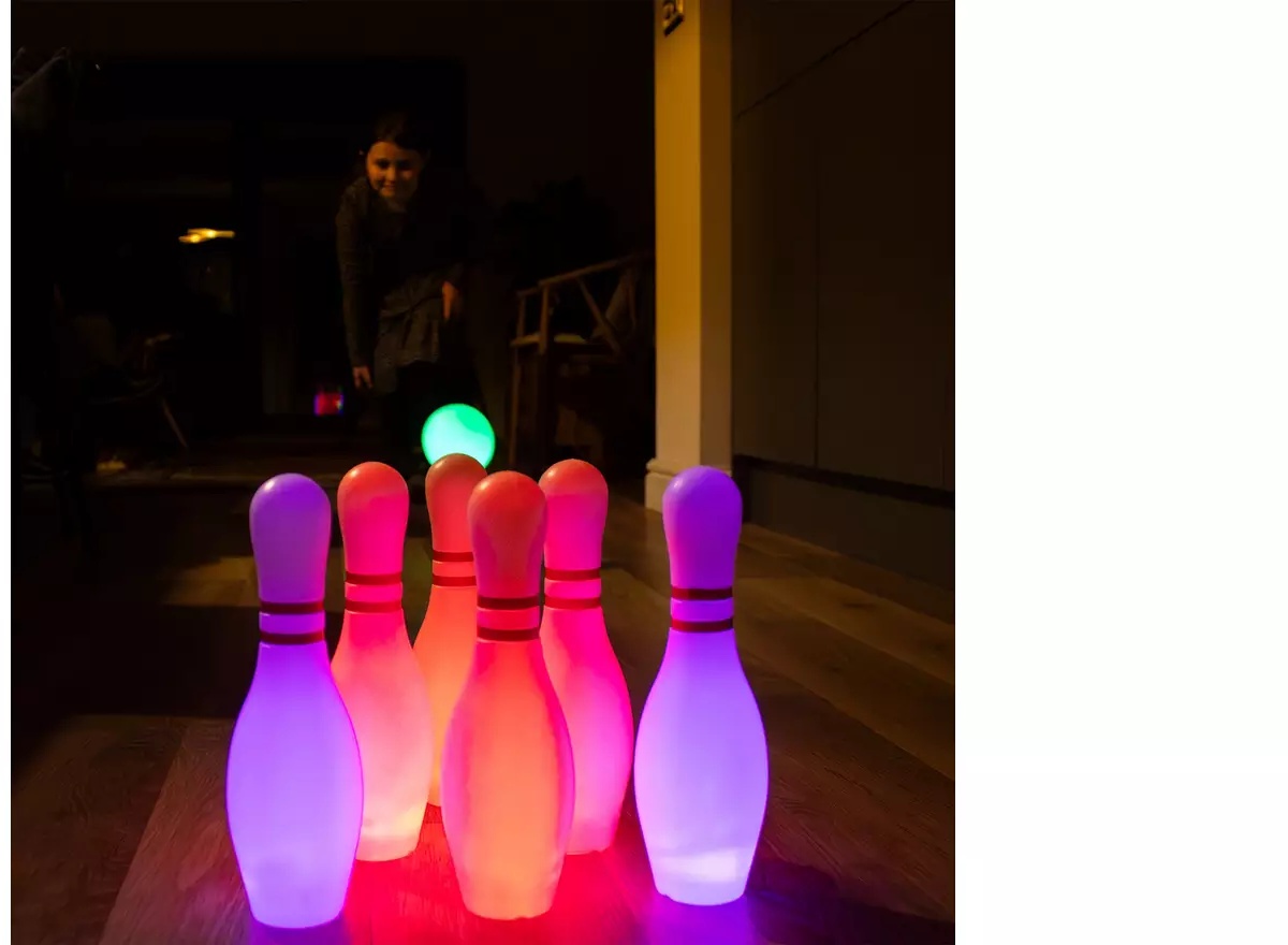 Golden Bear Glow Games Light-Up Bowling Set | Downtown