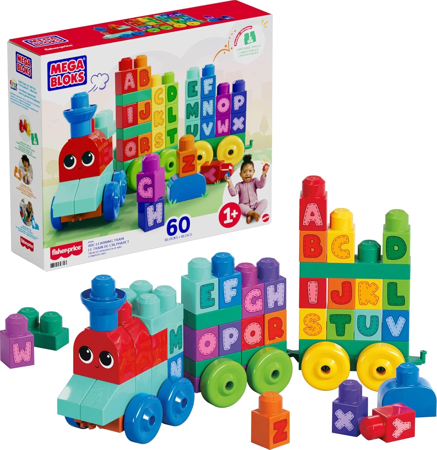 Mega Bloks 60 Piece ABC Learning Train | Downtown