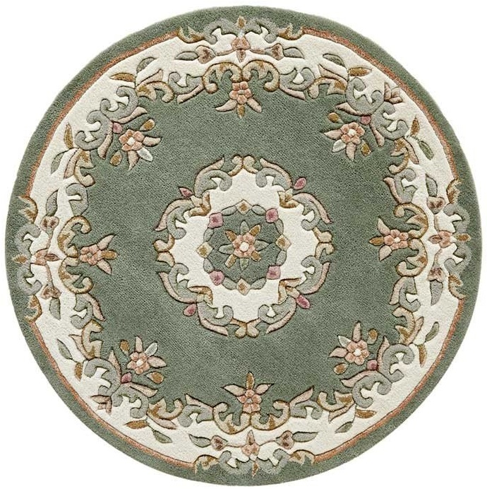 Melrose Royal Round Rug - Green | Downtown