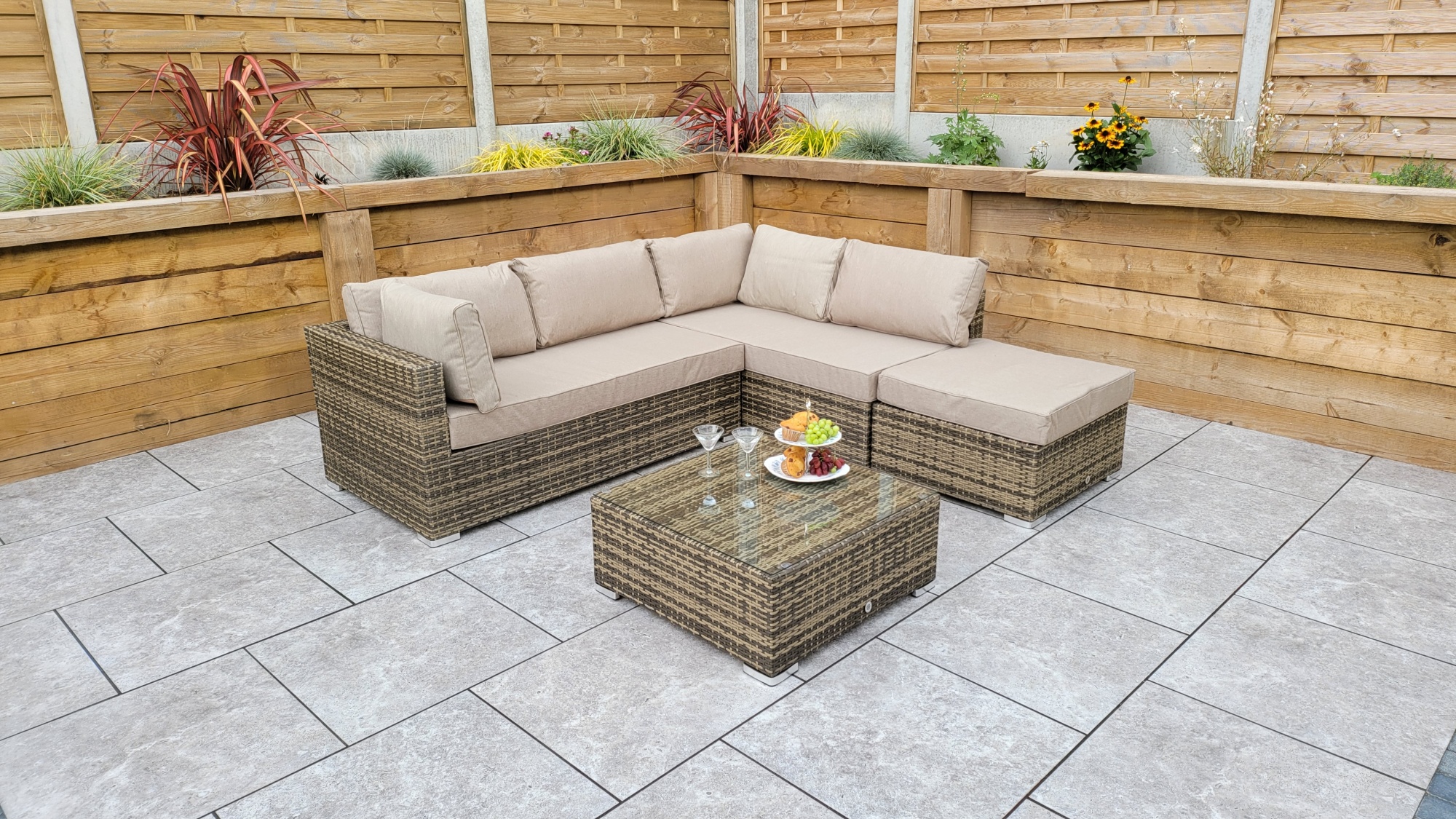 Signature Weave Savannah Corner Lounge Set - Natural | Downtown