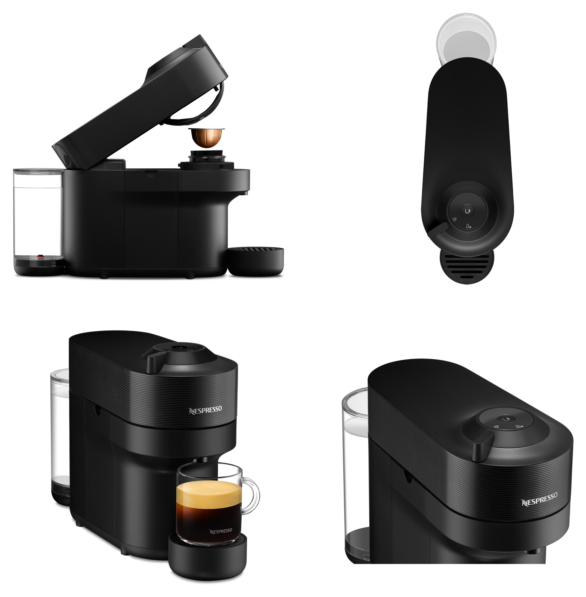 Nespresso ENV90.B Vertuo Pop Coffee Machine - Black | Downtown