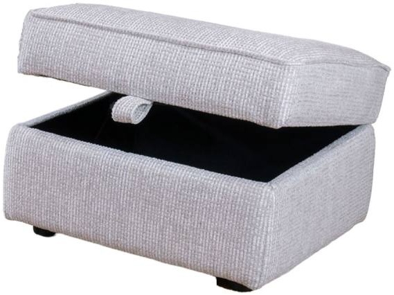 Ava Fabric Storage Stool | Downtown