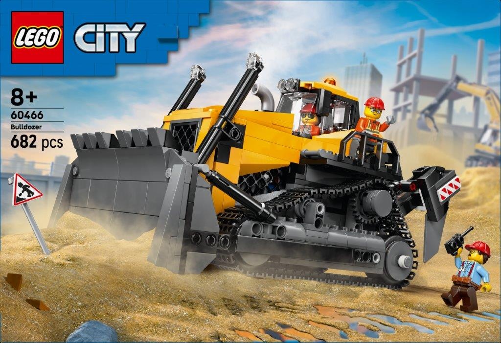 LEGO City 60466 Yellow Bulldozer Construction Site | Downtown