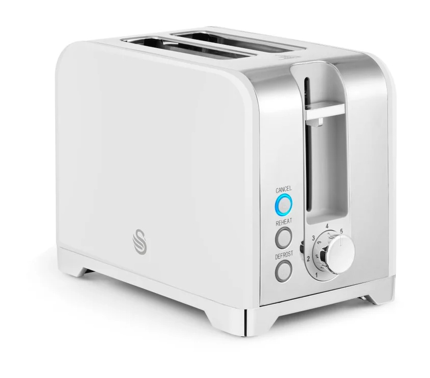 Swan ST19031WHT Solace 2 Slice Toaster - White | Downtown