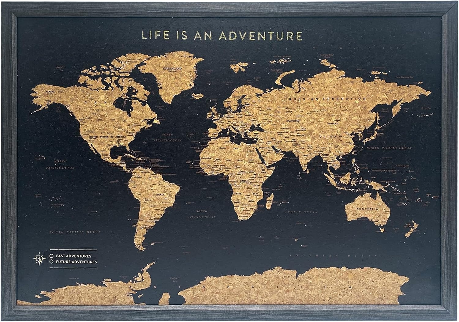Splosh Medium Travel Map World Pin Board | Downtown