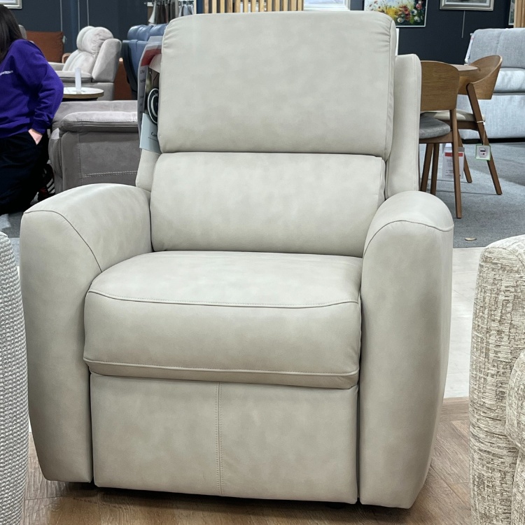 G Plan Hamilton Chair in Regent Chalk Leather | Downtown