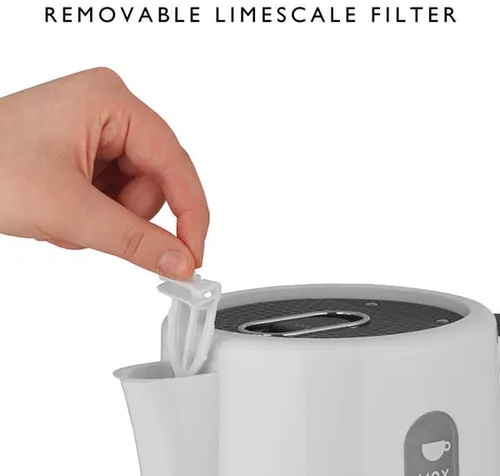 Dualit 72122 Studio 1.5L Kettle - White/Grey & Chrome | Downtown