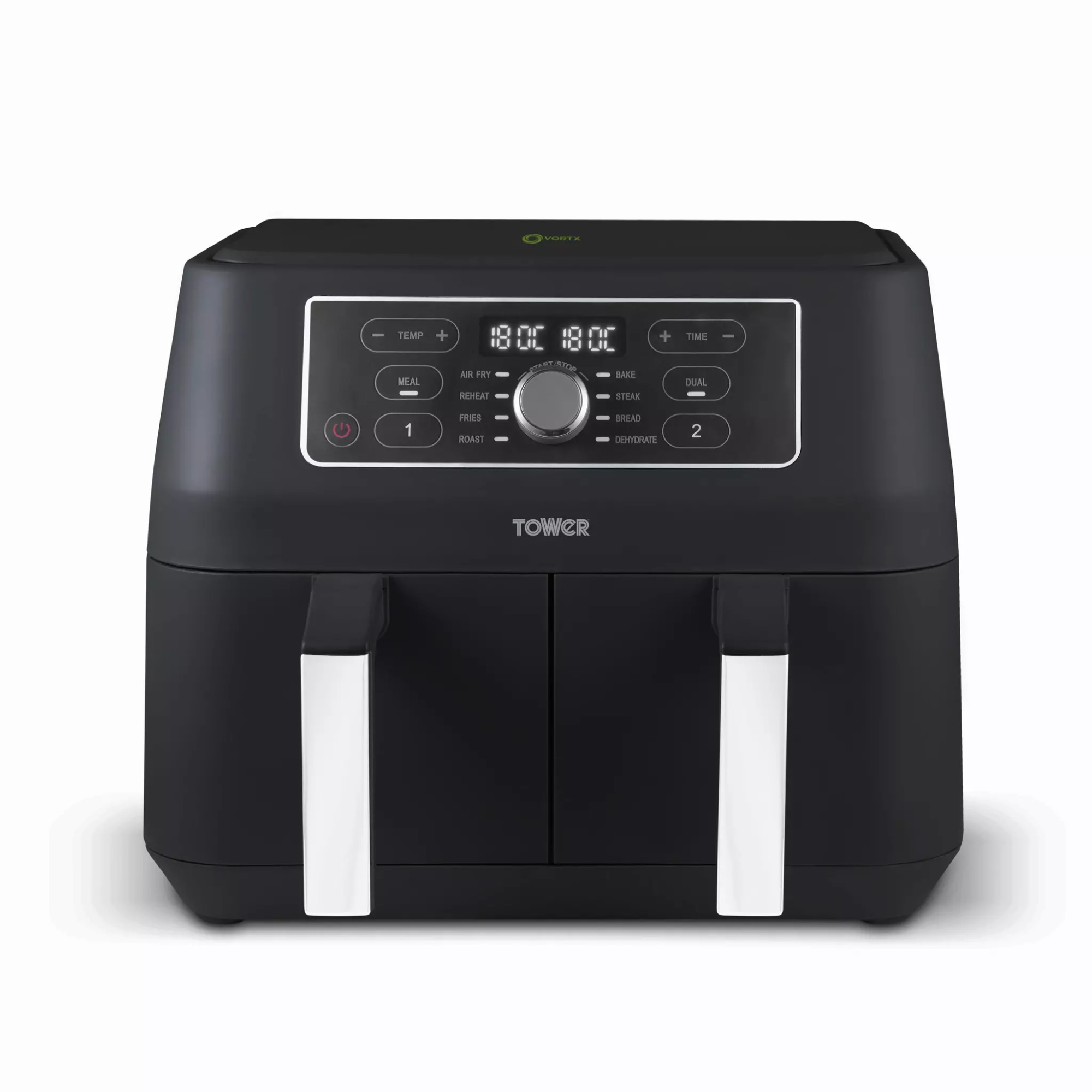 Tower T17181AFR Vortx Dual Basket Air Fryer 8L - Black | Downtown